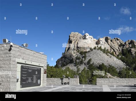 Grand View Terrace At Mount Rushmore National Memorial A Massive Sculpture Carved Into Mount