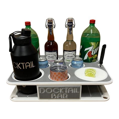 The Docktail Cup Holder And Snack Caddy And Pontoon Boat Rail Mount