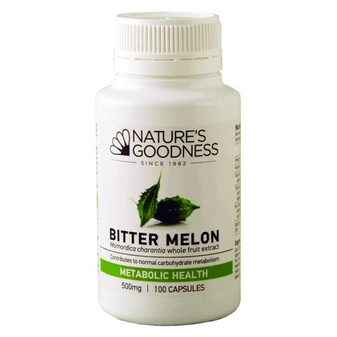 Natures Goodness Bitter Melon 500mg 100 Capsules Discount Chemist