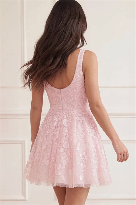Rosa Sleeveless Scoop Neck Micro Mini Dress Pink Needle And Thread