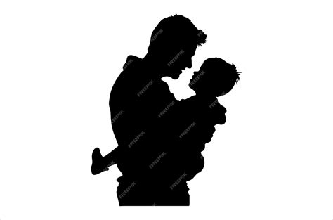 Pai E Filha Silhueta Pai E Filho Silhueta Pai Filho E Filha Silhoueta