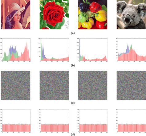 Encryption Result Of Some Images A The Original Images B The