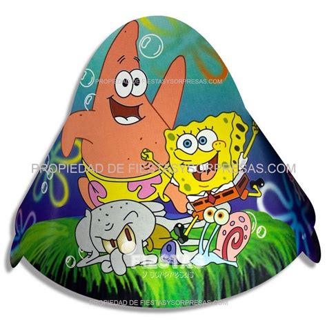 Gorro Bob Esponja Paquete X 12