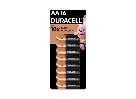 Pilha Alcalina Aa Pequena Duracell Com 16 Unidades Com O Melhor Preço é