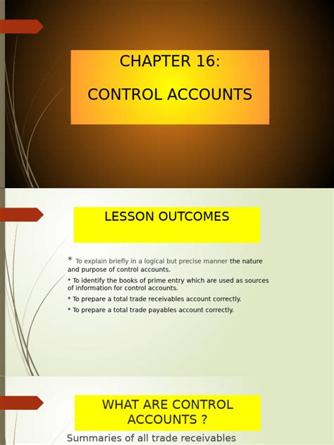 Chapter 16 Control Accounts Pdf
