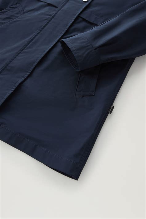Girls Summer Parka In Urban Touch Blue Woolrich Ch