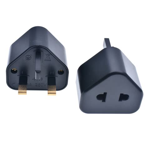 eu us 2 pin to uk 3 pin plug ac universal adapter grandado
