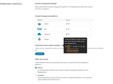 configure enterprise content management settings in cisco webex control hub