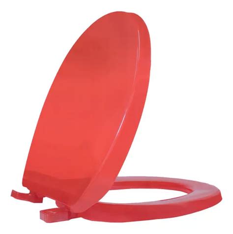 Asiento para inodoro Tupan UNIVERSAL OVAL SOLUTION SOFT CLOSE POLIPROPILENO de plástico rojo