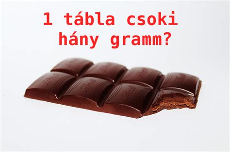 1 Tábla Csoki Hány Gramm Mértékegységek