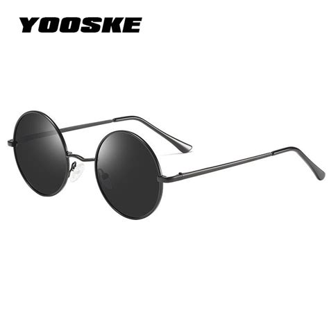 Yooske Polarized Sunglasses Men Metal Small Round Grandado