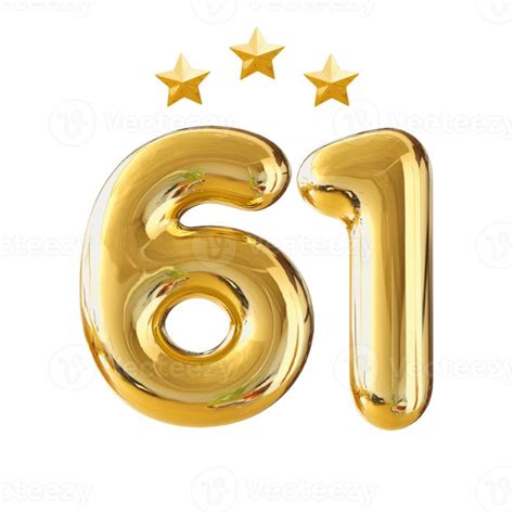 Número De Aniversário De 61 Anos Em 2025 Números De Aniversário