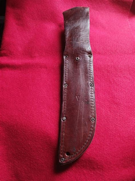 Vintage Ka Bar Usmc Combat Knife Leather Sheath Ebay