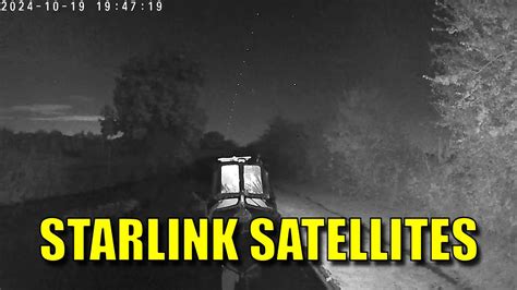 Starlink Satellite Train Crossing The Sky 19th October 2024 Uk