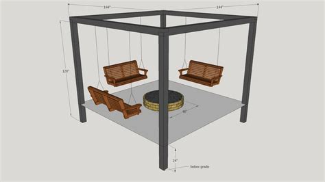 4 Post Swing Set 3d Warehouse