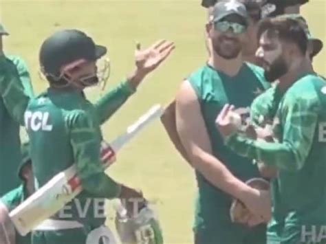Pakistan Skipper Babar Azam Seen Having An Animated Discussion With