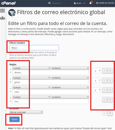 Cómo configurar SpamAssasin Filtros de Correo en cPanel Preguntas