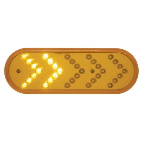 35 Led Reflector Oval Sequential Turn Signal Light Amber Ledamber