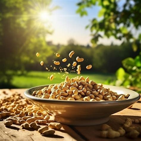 Premium Ai Image Falling Ground Nuts