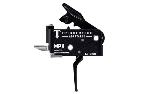 Triggertech Adaptable Two Stage Flat Trigger With 3 50 6 Lbs Draw Weight And Black Pvd Finish For