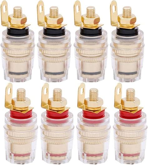 4pairs 4mm Binding Post Connector Audio Hifi Cable Terminals Binding
