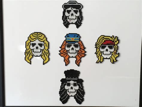 Guns N Roses Perler Bead Magnets