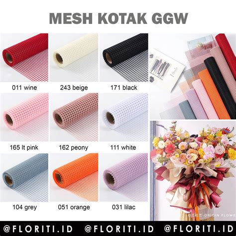 Jual Rol Meshjaring Kotak Kotak Flower Wrapping 5 Yard Shopee