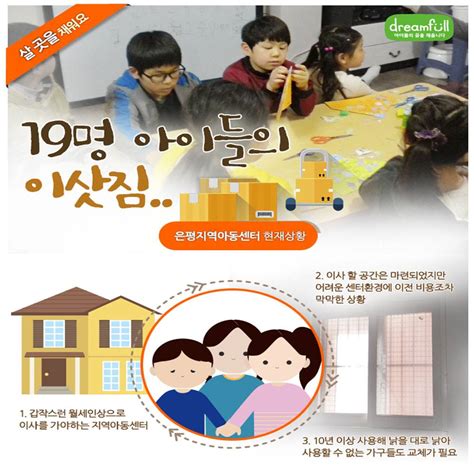 부스러기사랑나눔회 어려운 환경의 19명 아이들에게 학교 이자 집 인 공간인 지역아동센터