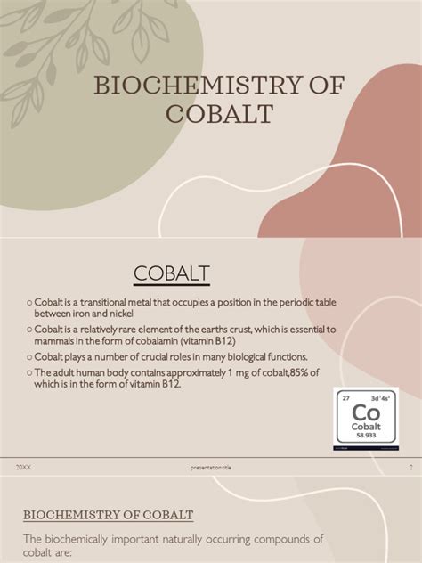 Biochemistry Of Cobalt Pdf Vitamin B12 Biosynthesis