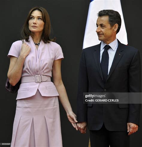 French First Lady Carla Bruni Sarkozy And French President Nicolas