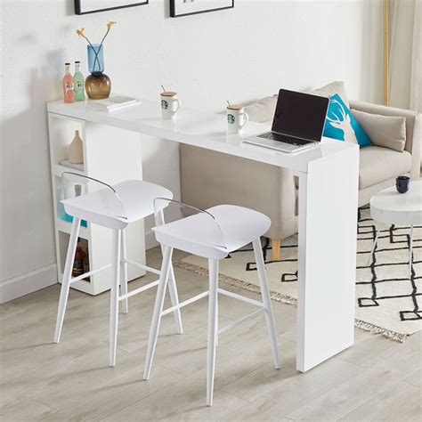 Nordic Solid Wood Bar Table Home White Simple Modern High Bar Table