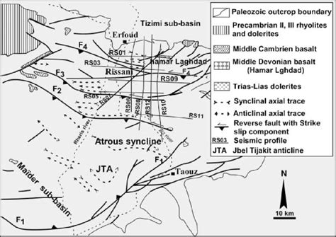 Structural Map Constructed From The Available Surface Geology And Field