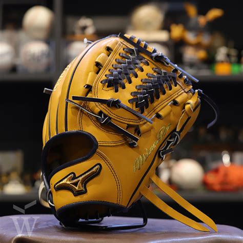 미즈노 프로 오더 내야글러브 오렌지 D블루 W 153 야구용품 쇼핑몰 왓베이스볼