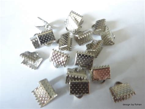 LOT DE PINCES EMBOUTS CORDON RUBAN CACHE NOEUDS EN METAL x mm Apprêts par designbyflohan