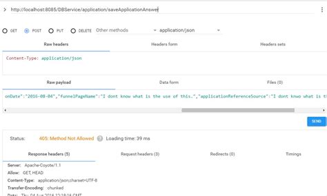 Java Spring Boot Application Post Method Invocation 405 Method Not