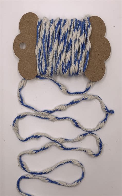 5 Yds Wavy Twine Blueecru Novelty String Trim For Scrapbooks Mixed