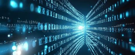 information technology concept illustrated by binary code flowing