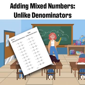 Adding Mixed Numbers Unlike Denominators Worksheets Problems