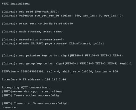 MQTT Set Up MQTT Client To Communicate With Broker Realtek IoT Wi