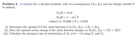 problem 2 4 points for a decision problem with two