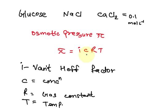 Solved The Osmotic Pressures Of Equimolar Solutions Of Baclâ‚‚ Nacl