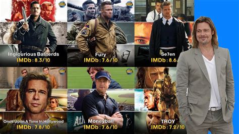 افضل 10 افلام للنجم براد بيت Top Movies Brad Pitt Youtube