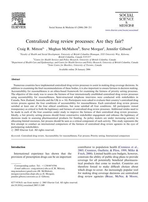 Pdf Centralized Drug Review Processes Are They Fair Dokumen Tips