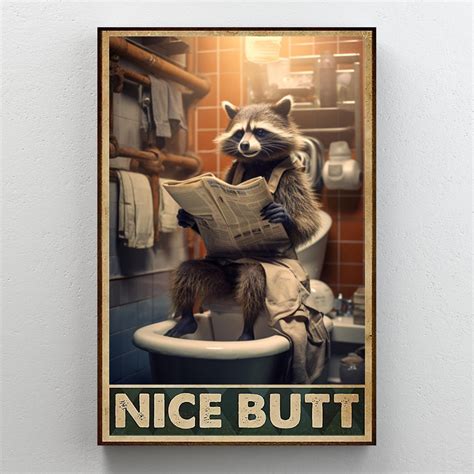 Trinx Raccoon In Toilet Nice Butt Wayfair