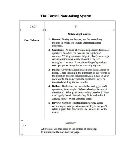 Notes Outline Template Kaesg Blog