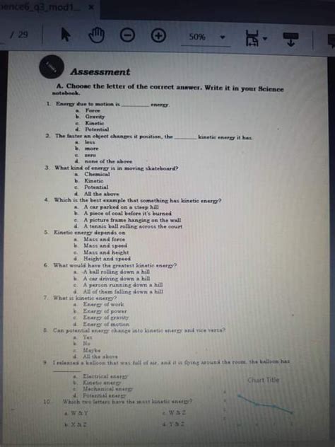 Assessment A Choone The Letter Of The Correct Anawer Write It In Your