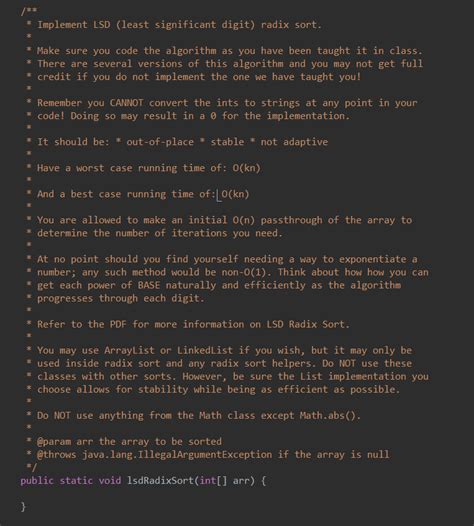 Solved Implement Lsd Least Significant Digit Radix Chegg