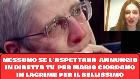 Nessuno Se Laspettava Annuncio In Diretta Per Mario Giordano In
