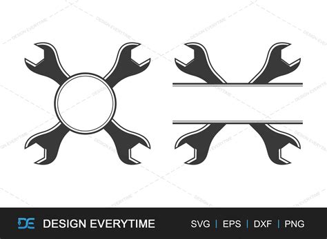 Spanner Vector Monogram Svg Spanner Svg Graphic By Designeverytime · Creative Fabrica