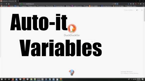 Autoit Variables Youtube